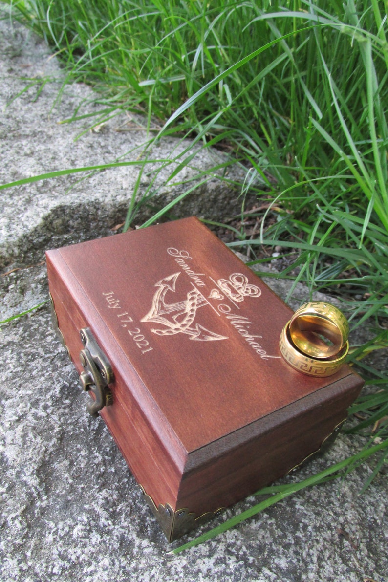 Ring Bearer Box Wedding Ring Box Wedding Ring Holder Rustic - Etsy