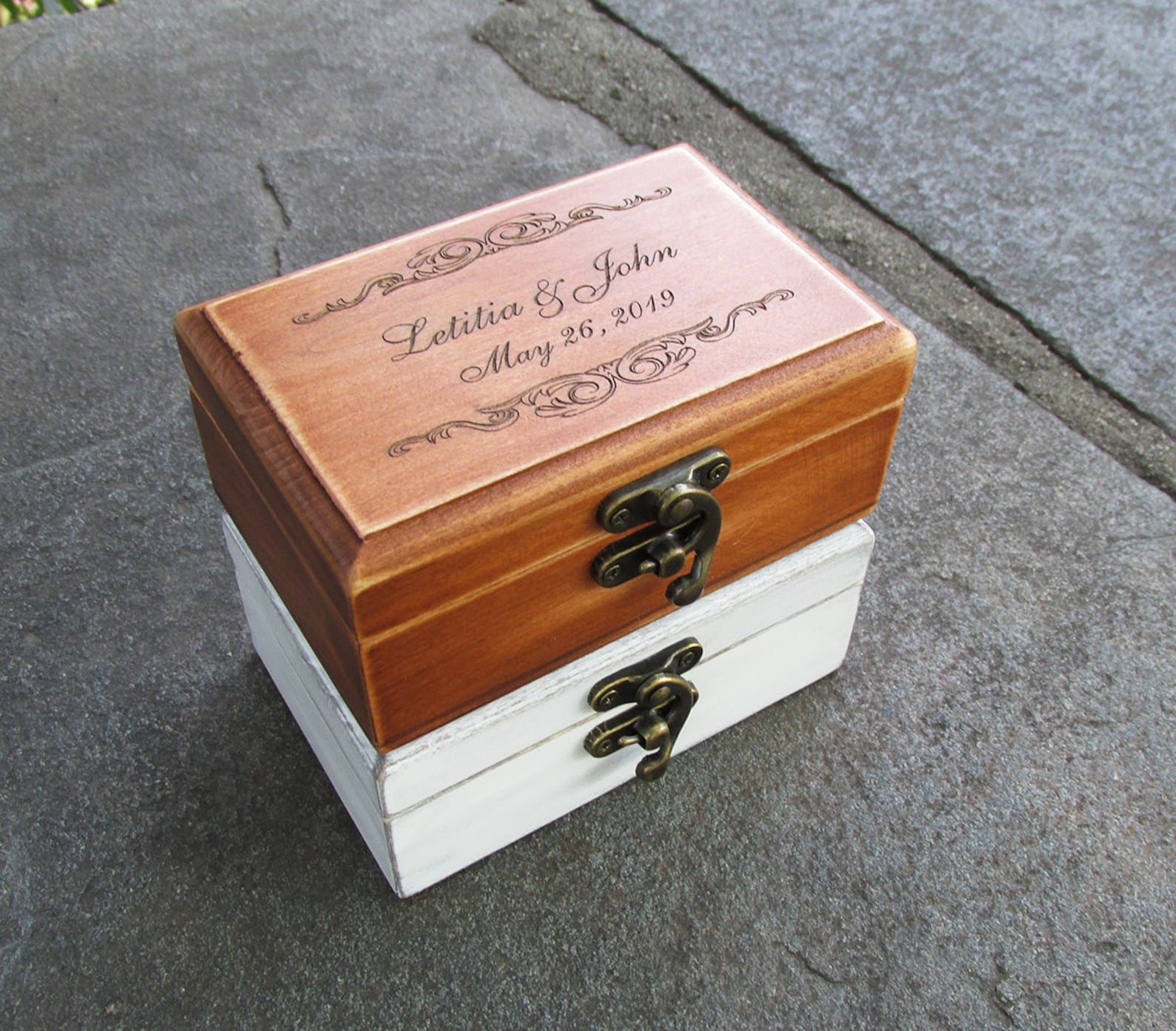 Personalized Wedding Ring Box,custom Wedding Ring Box, Ring Bearer Box ...