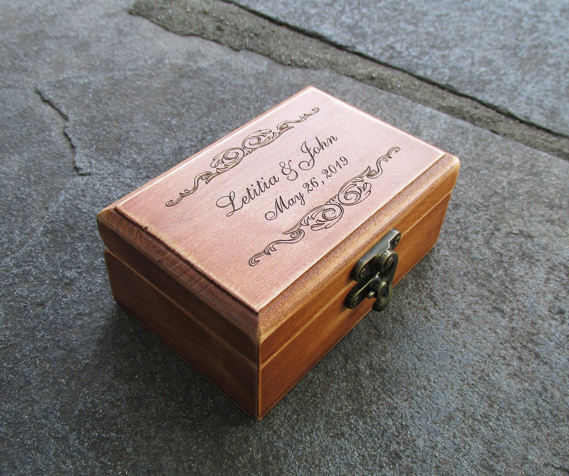 Personalized Wedding Ring Box,custom Wedding Ring Box, Ring Bearer Box ...