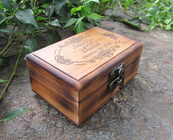 Wedding Ring Box Rustic Ring Box Custom Wood Ring Box Rustic | Etsy