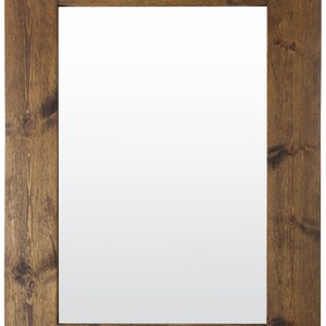 Large Rustic Natural Solid Wood Brown Wall Mirror 4Ft X 3Ft | Etsy