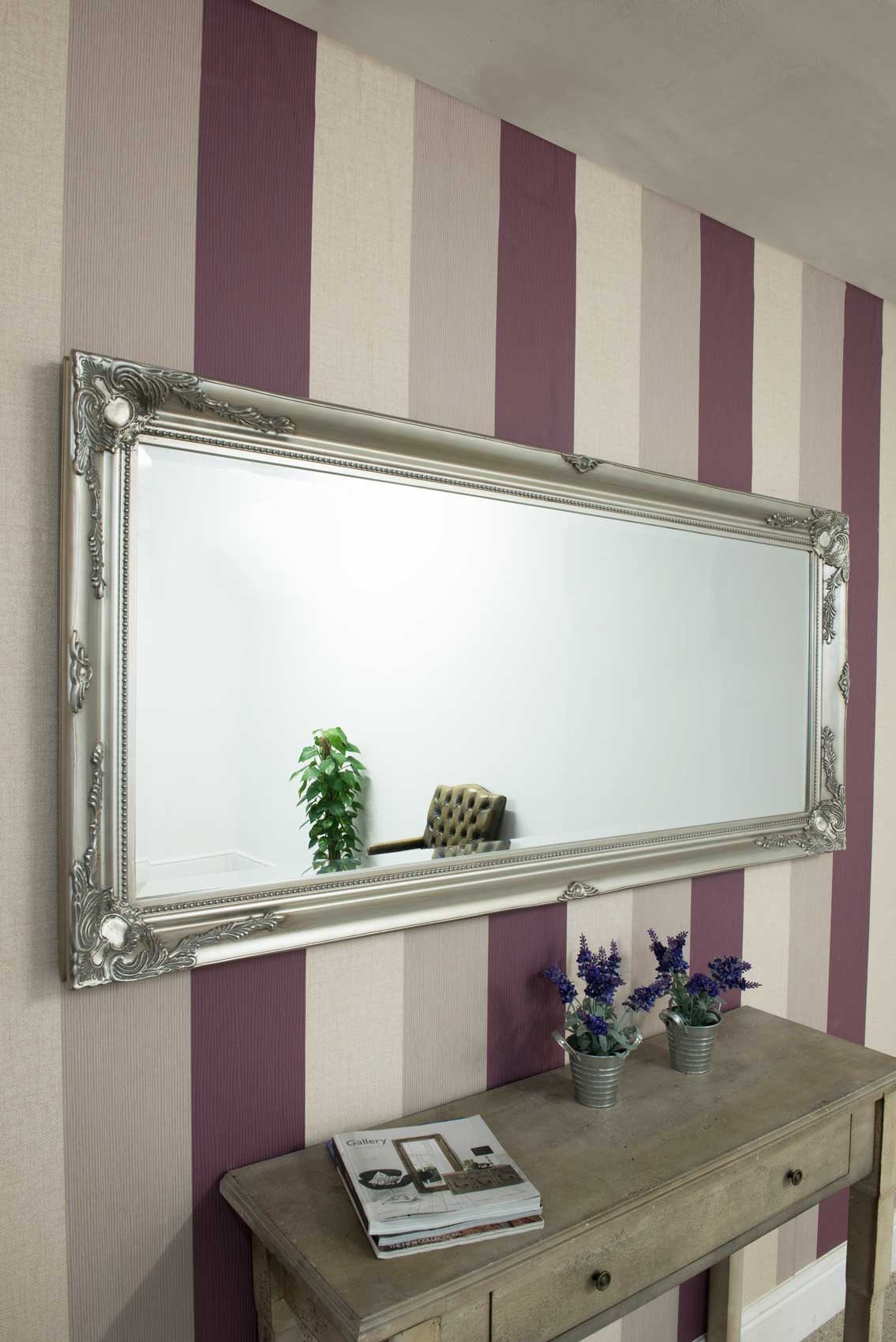 Buxton Silver Full Length Mirror 170cm X 79cm - Etsy UK