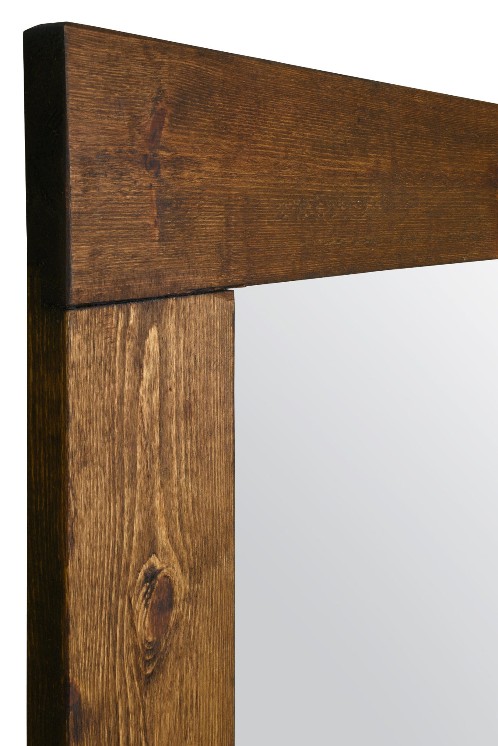 Large Rustic Natural Solid Wood Brown Wall Mirror 4ft X 3ft - Etsy UK