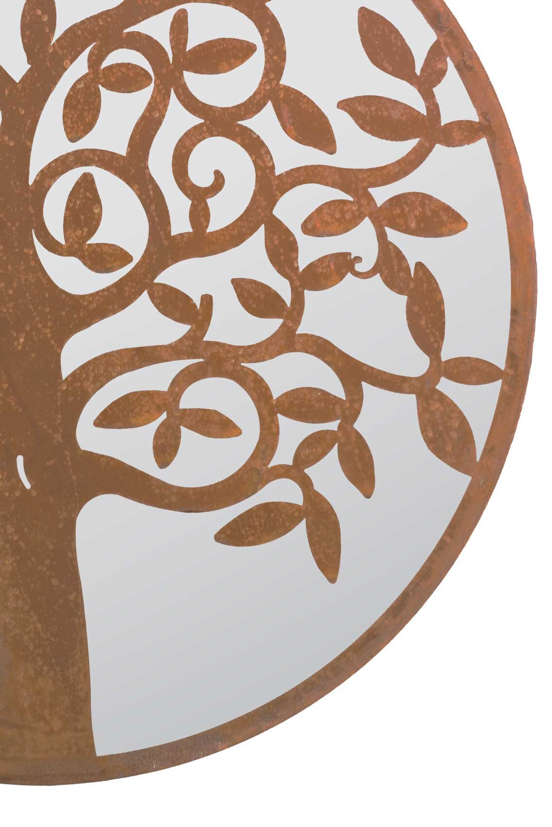 Small Tree Design Round Garden Mirror 60 X 60 CM 2ft X 2ft - Etsy UK