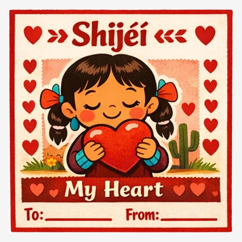Navajo Valentine Cards Printable Bundle, Classroom Exchange Cards, Kids ...