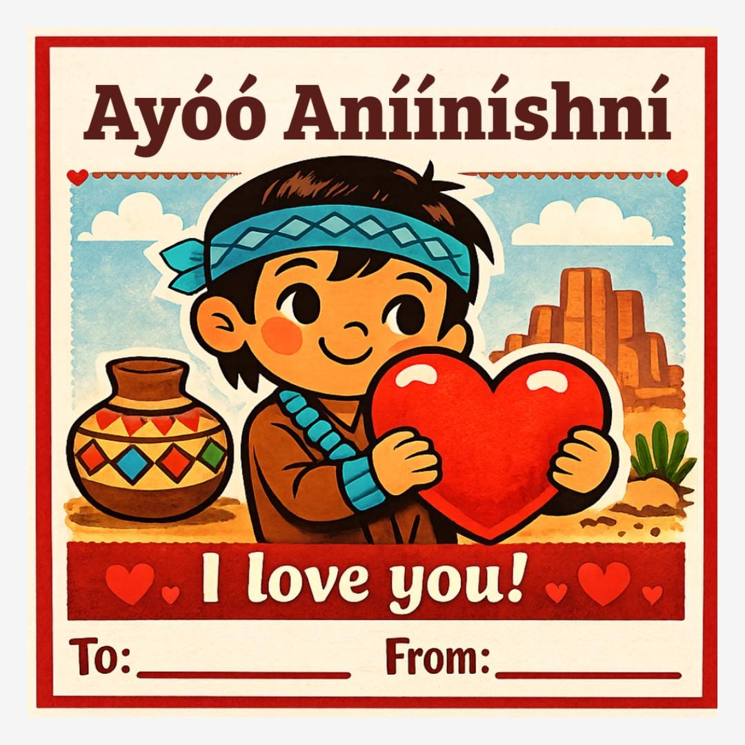 Navajo Valentine Cards Printable Bundle, Classroom Exchange Cards, Kids ...