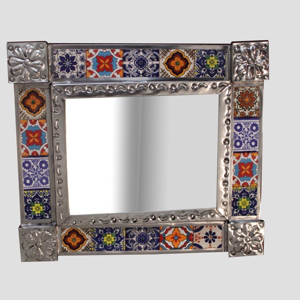 Mexican Tin Mirror - Etsy