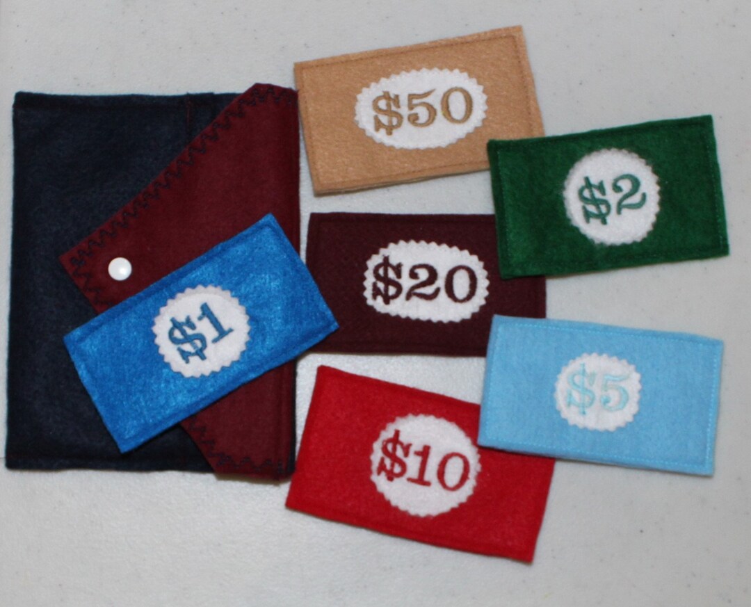 Felt Money Games, Imitation Money, Educational for Toddlers From 18 ...