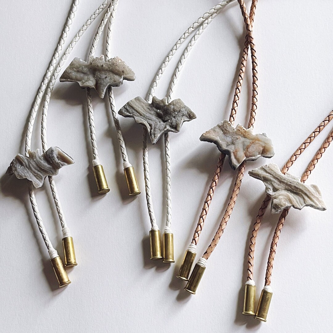 Crystal Bat Bolo Tie - Halloween Bat Bolo Tie - Necklace Metal Bat ...