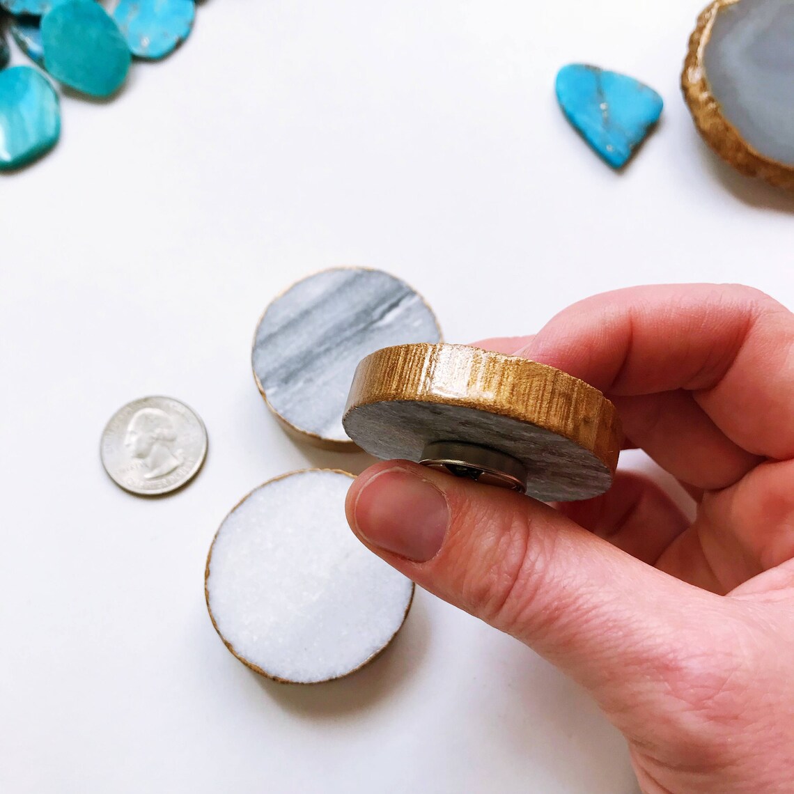 Modern Hook // Stone Wall Hook // Boho Decor // Marble Look // | Etsy