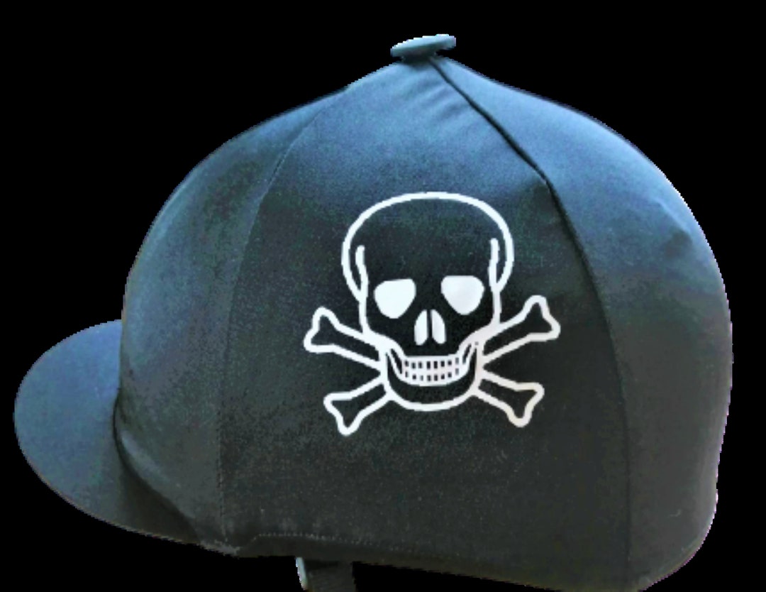 Riding Hat Cover Equestrian Horse Skull Cap Cover Black Skull - Etsy UK
