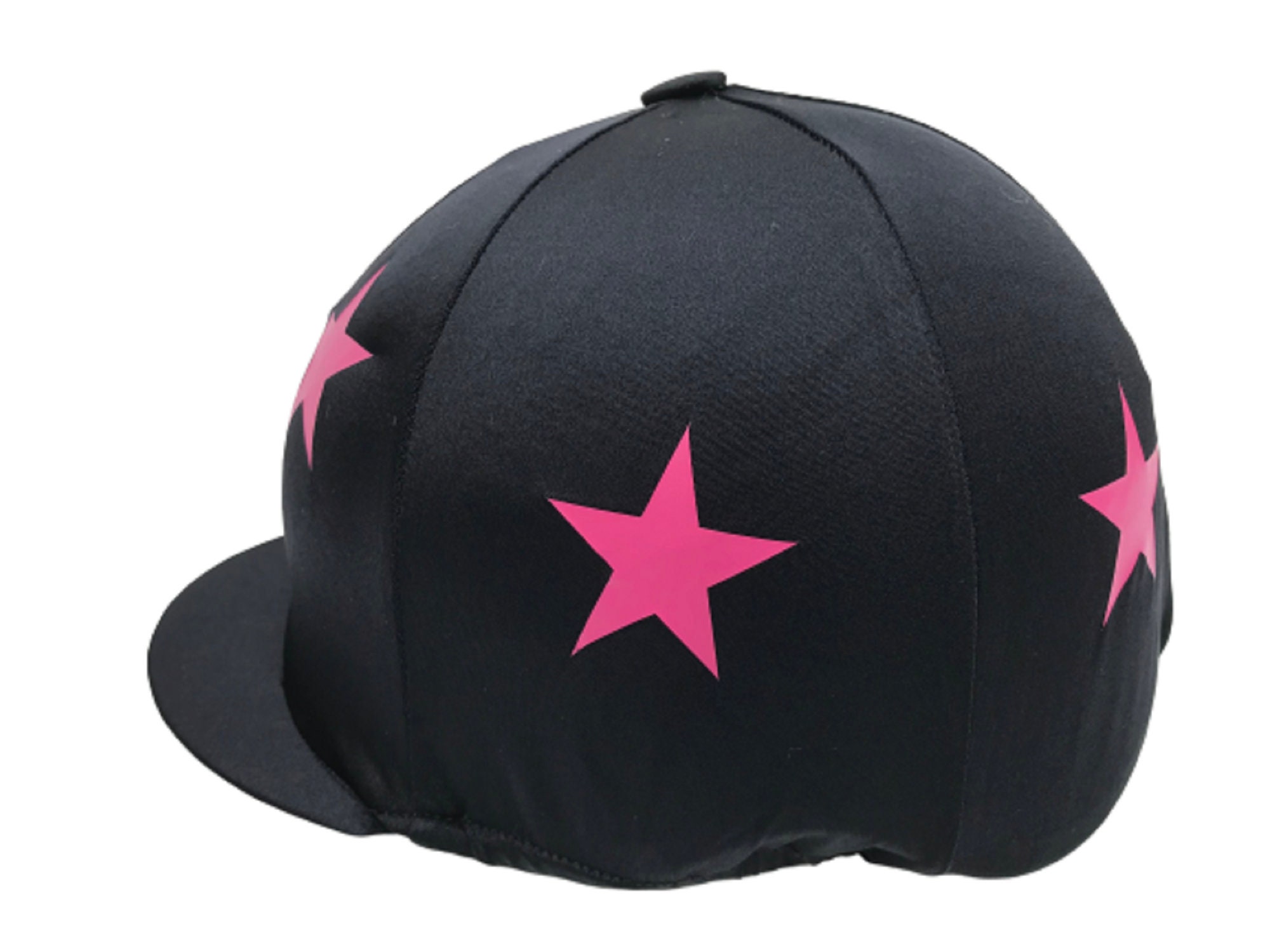 Riding Hat Cover Equestrian Horse Skull Cap Cover Black With Pink Stars ...