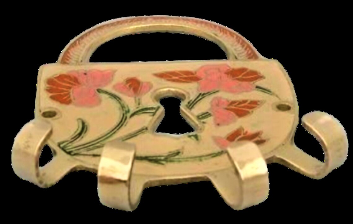 Padlock Shape Wall Mounted Hand Painted Ceramic Solid Brass - Etsy UK