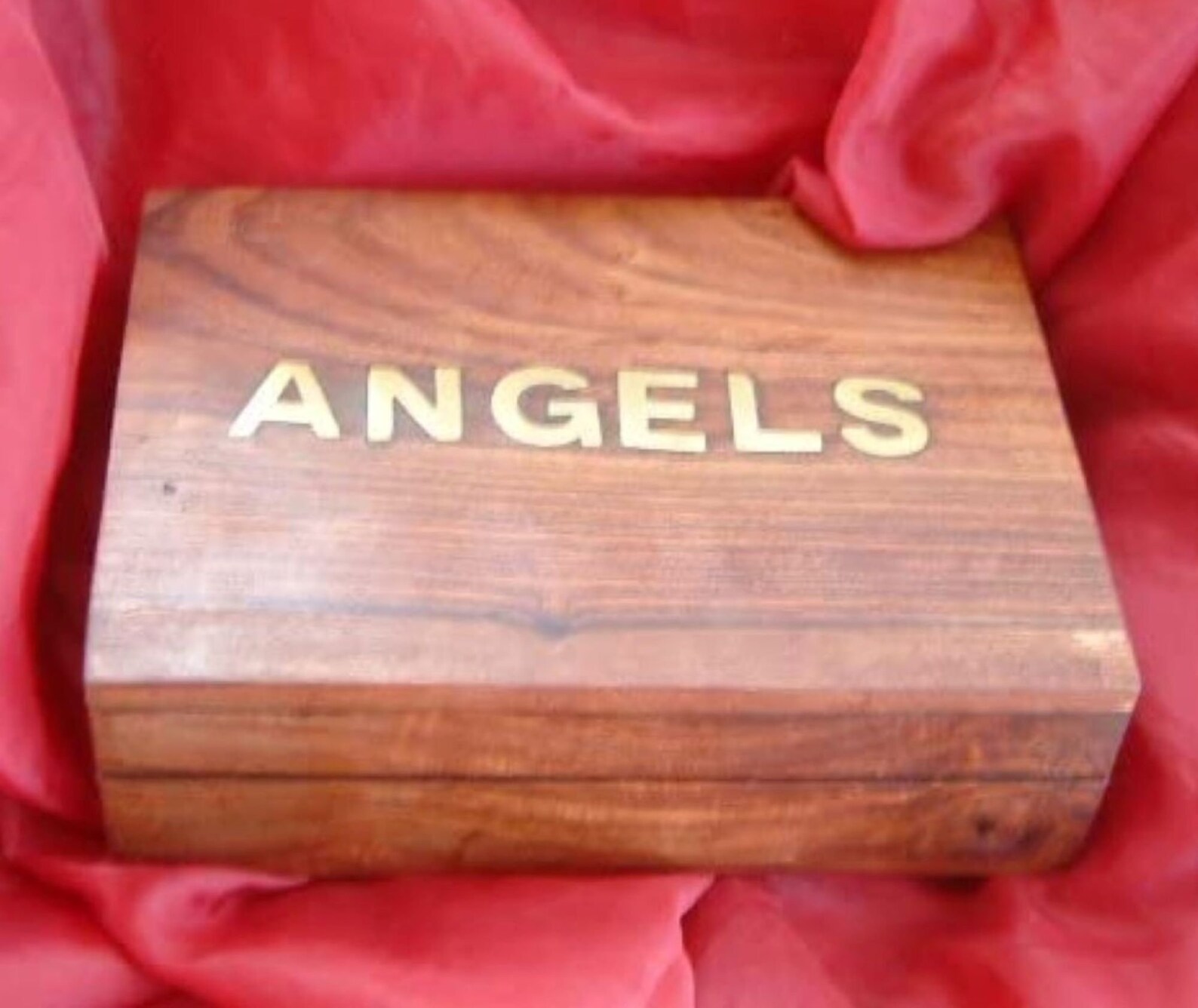 Delightful Hand Carved Hardwood Angel Box Brass for - Etsy
