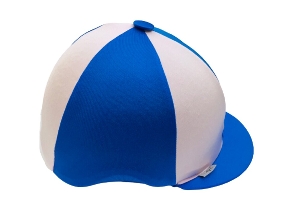 Riding Hat Cover Equestrian Horse Skull Cap Cover Pink and Blue Bicycle ...