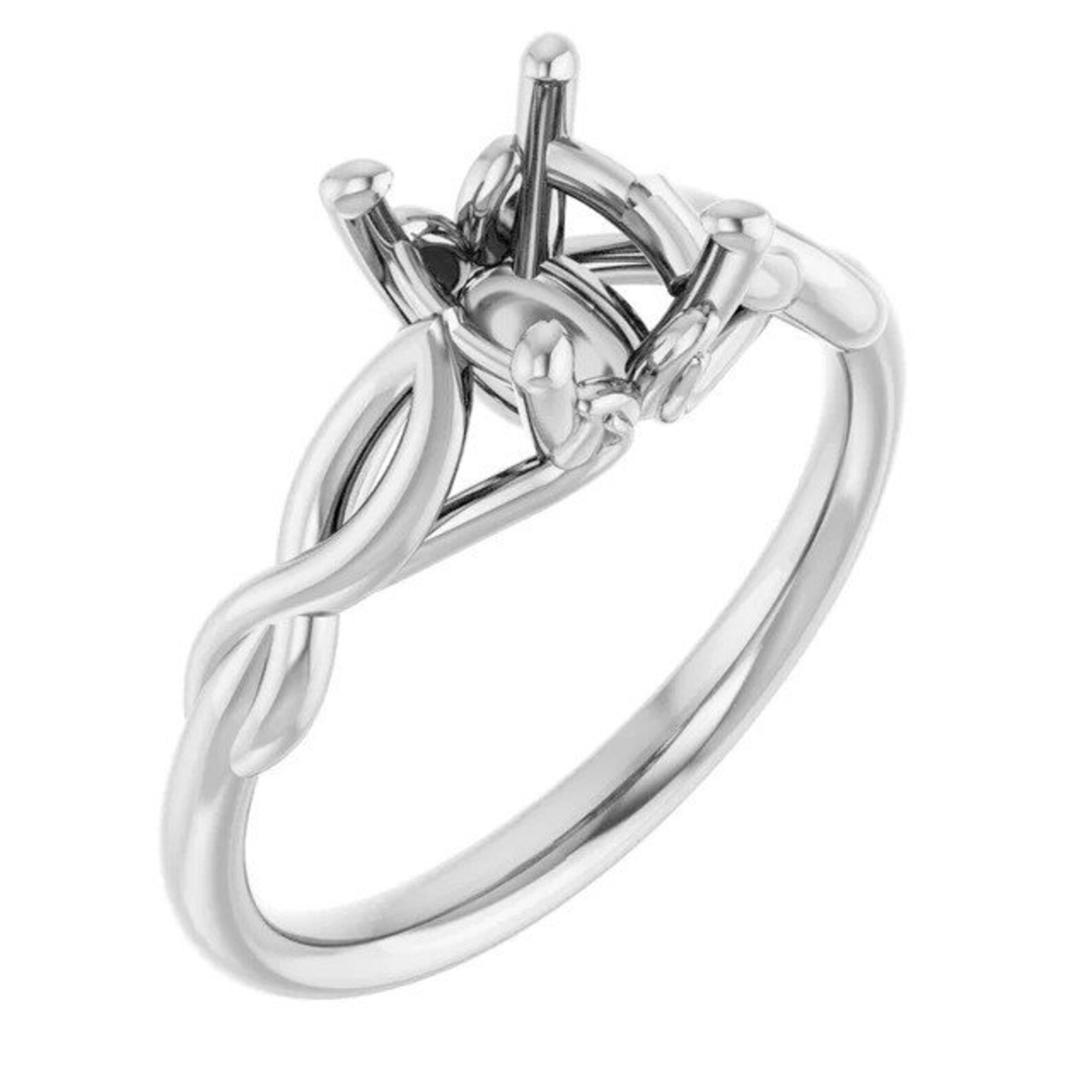 14K Gold Oval Solitaire Engagement Ring Mounting Available in 5x3mm ...