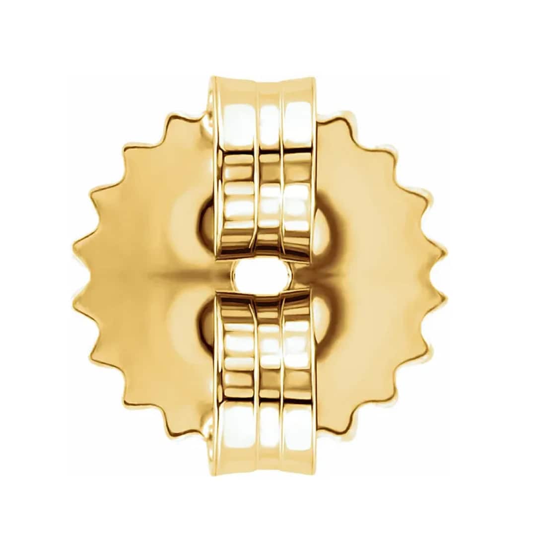 14K Gold Medium Weight Friction Earring Back With 6.8 Mm Pad - Etsy