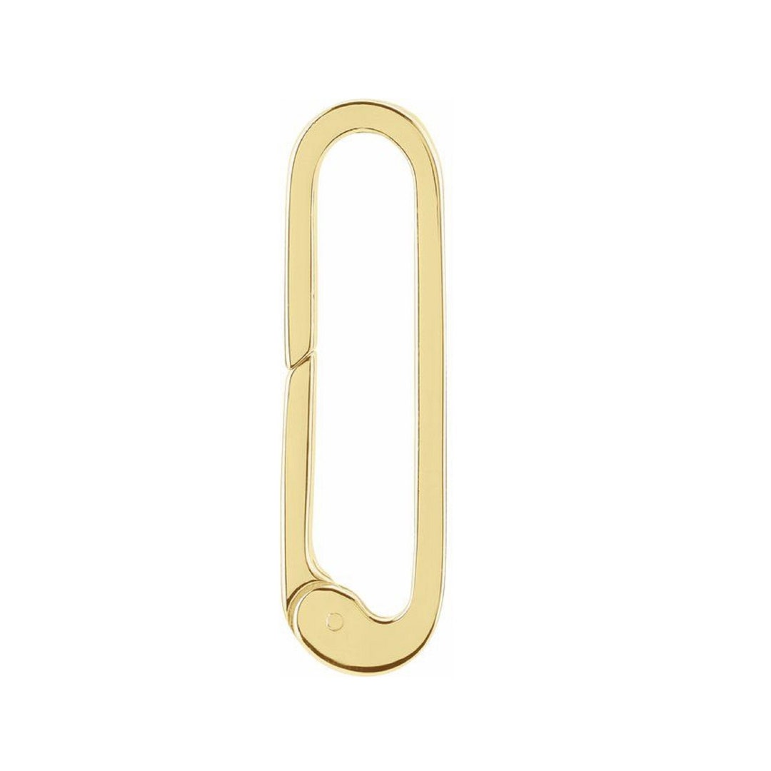 14K Gold Hinged Push Clasp Circle Bail Connectors Available in Large ...