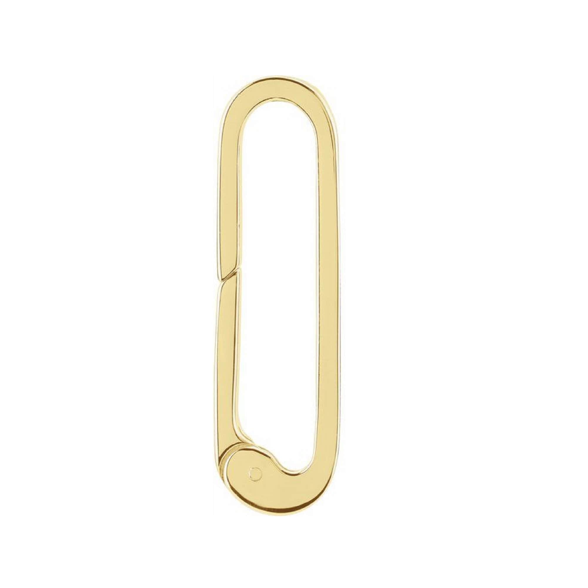14K Gold Hinged Push Clasp Circle Bail Connectors Available in Large ...