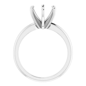 14K Gold Oval 6-prong Light Solitaire Ring Mounting - Jewelry Setting ...