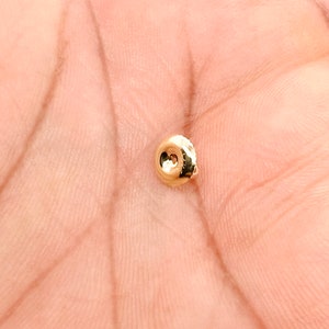 14K Gold Threaded Earring Back With 6.3 Mm Pad Screw Backs - Etsy