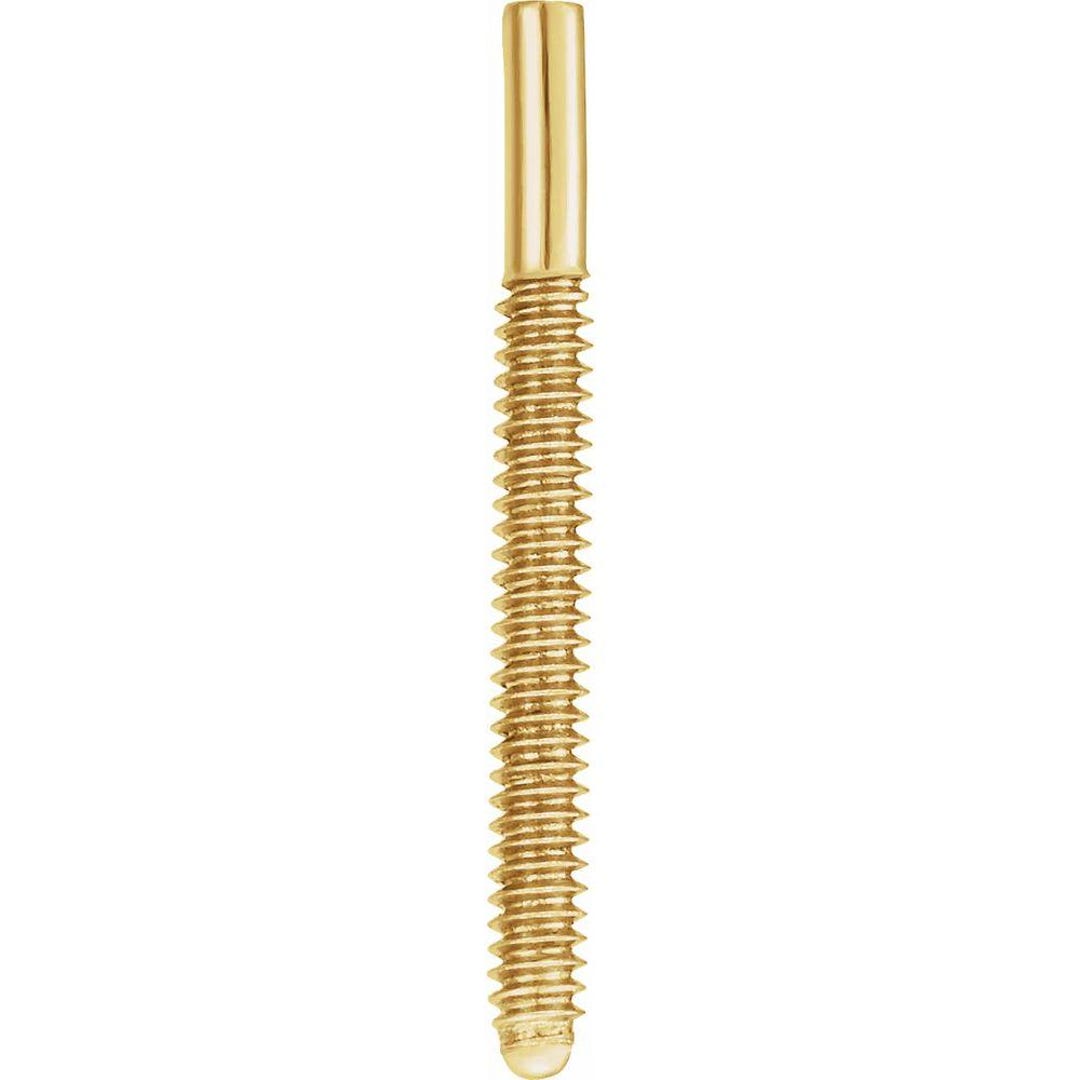 14K Gold Threaded Earring Post | .032
