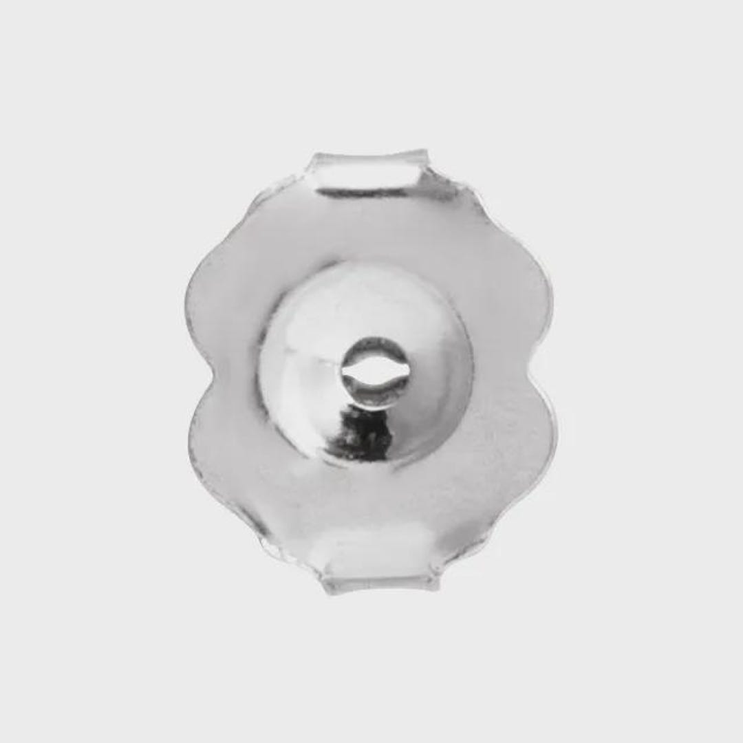 14K Solid Gold Friction Back With 5.2mm Pad | Medium Weight Earring ...