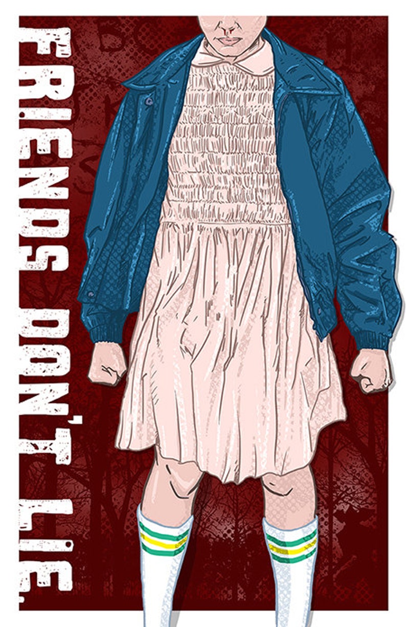 FRIENDS DON'T LIE Art Print Wall Art Stranger - Etsy.de