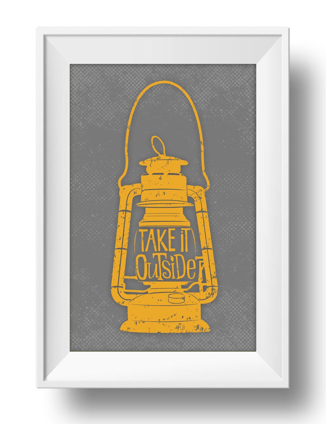 Take It Outside - Lantern - Camping - Art Print - 5 X 7 - Outdoors ...