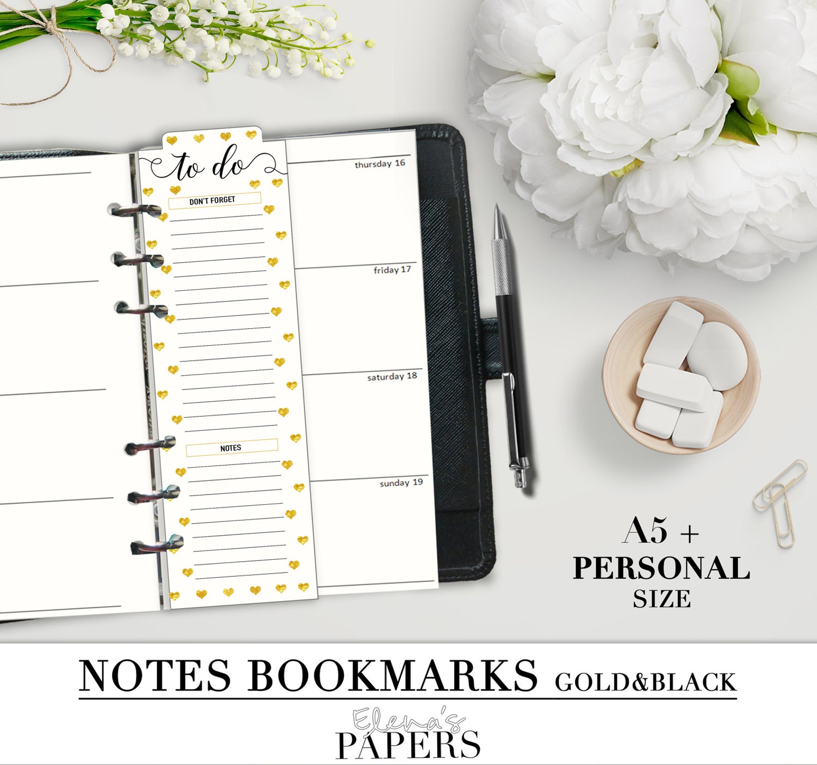 Printable to DO and THIS WEEK Bookmarks for Your Personal A5 | Etsy