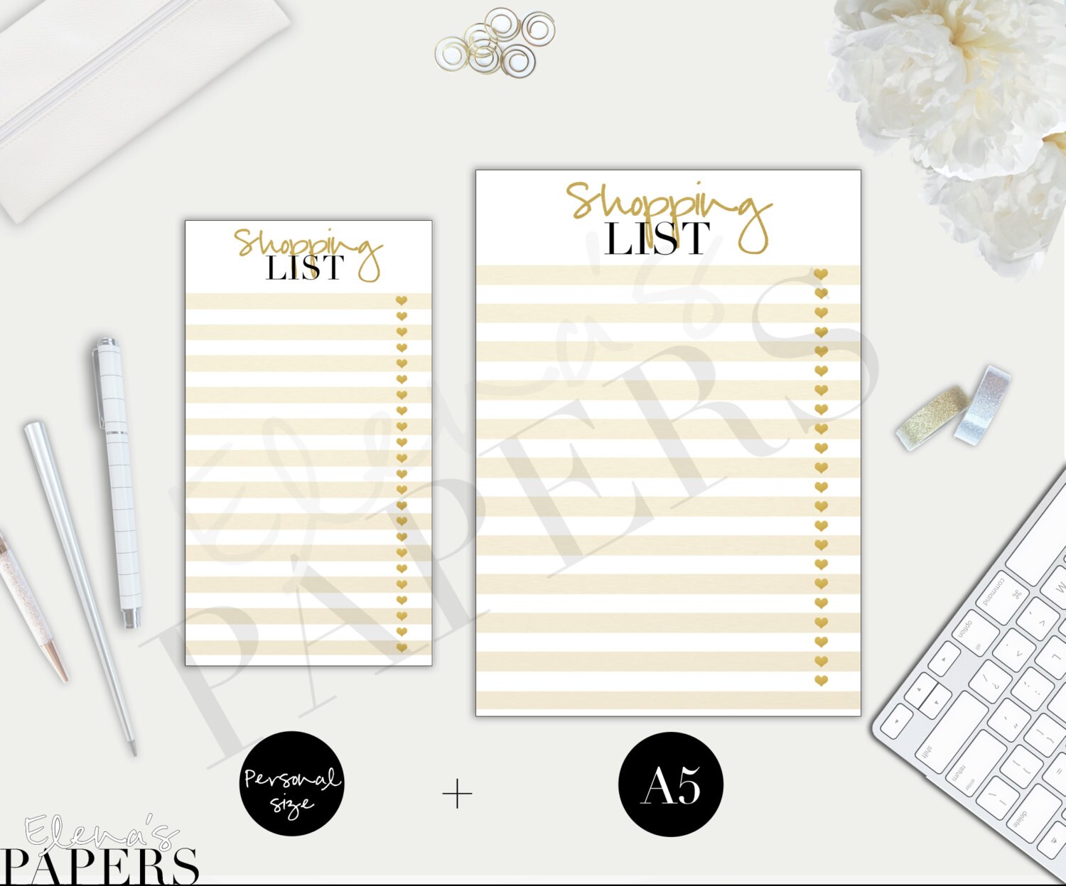 Printable SHOPPING LIST Inserts for Your Personal and A5 | Etsy