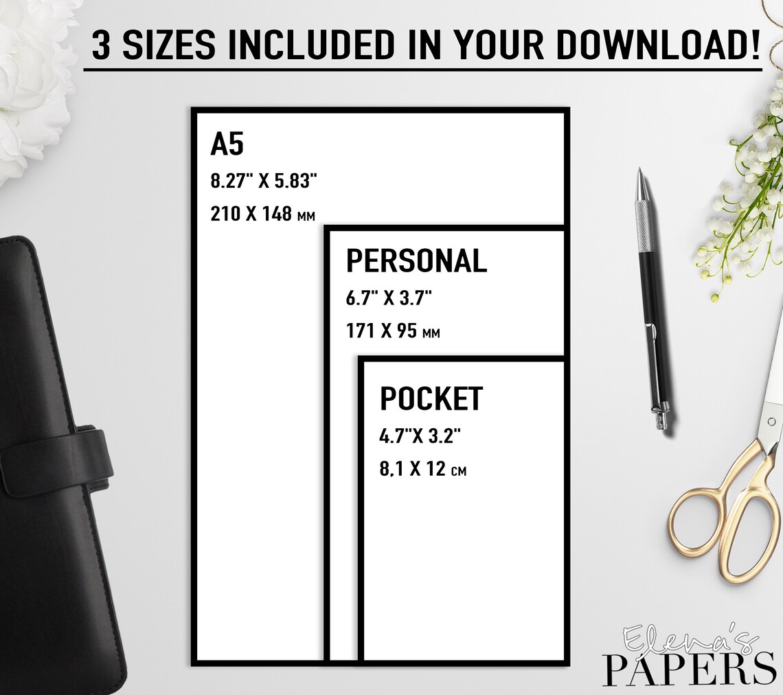 Printable DASHBOARD for Your Pocket Personal and A5 | Etsy