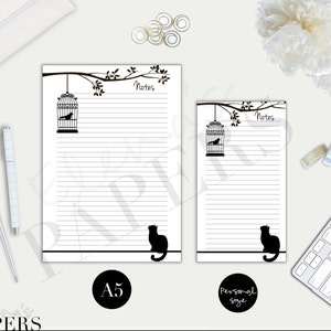A Cute Black Cat NOTES Insert for Your Personal and A5 Planner_cat Pdf ...