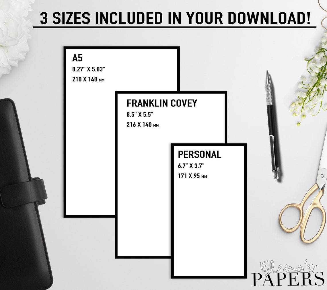 Printable NOTES Insert for Your Personal and A5 Planner - Etsy