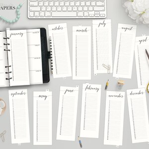 Printable PERPETUAL CALENDAR BOOKMARKS for Your A5 and Personal Planner ...