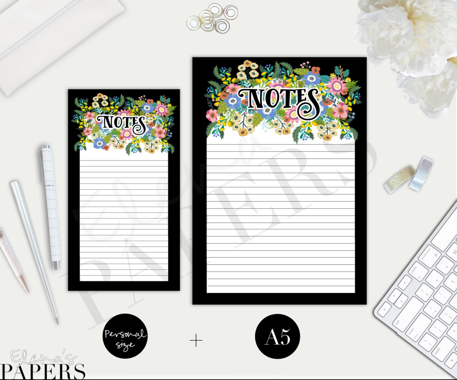 Printable NOTES Insert for Your Personal and A5 Planner - Etsy