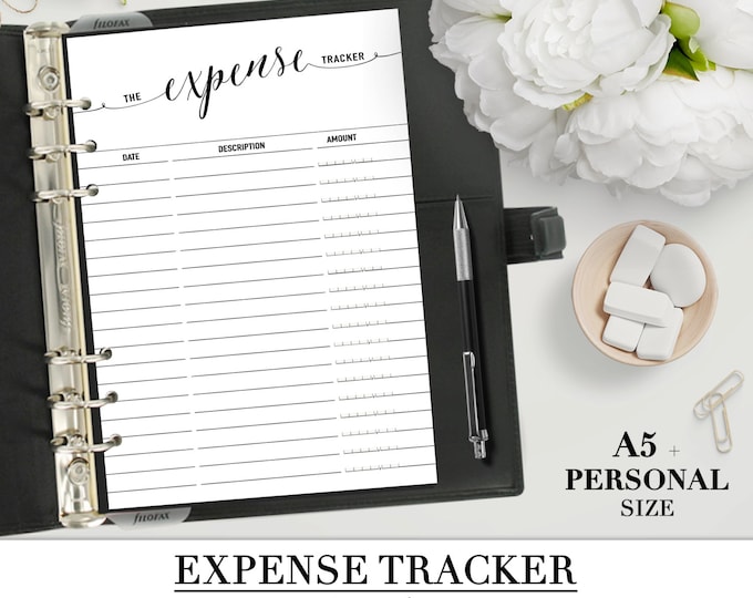 Printable EXPENSE TRACKER for Your Personal, A5, Letter and Happy ...