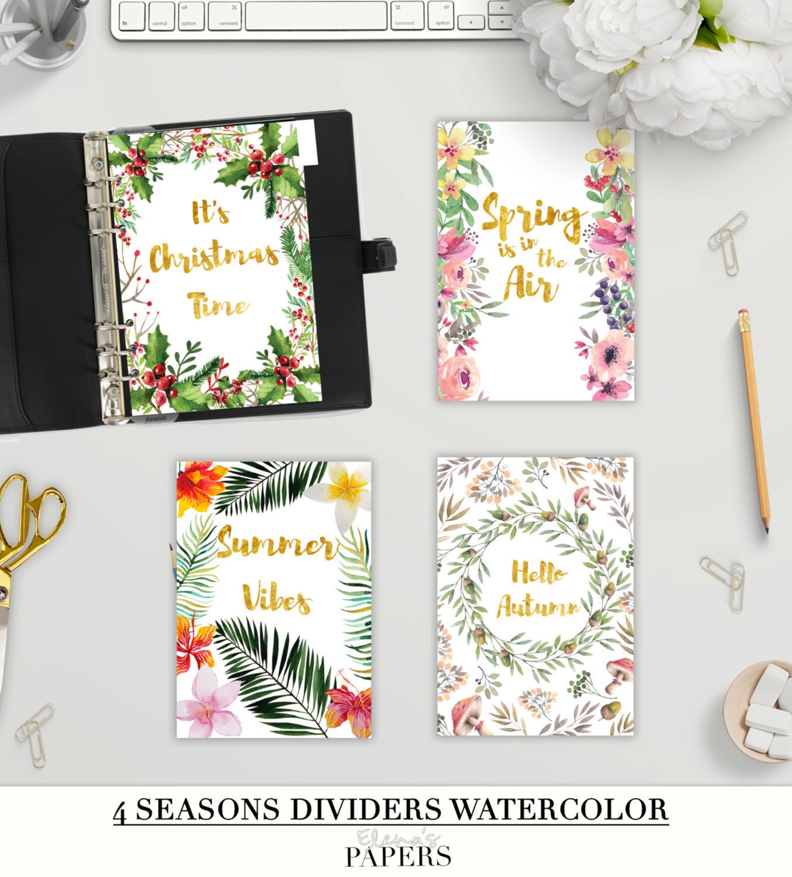 Printable A5 SEASONS Dividers for Your A5 and Franklin Covey - Etsy