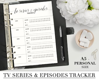 Printable TV SERIES and Episodes Tracker Insert for Your | Etsy