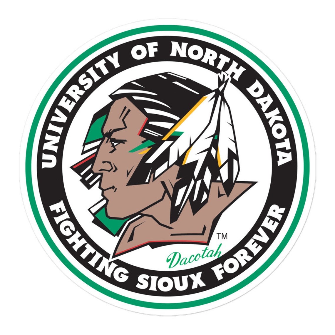 Fighting Sioux Forever Classic Logo Stickers Officially - Etsy
