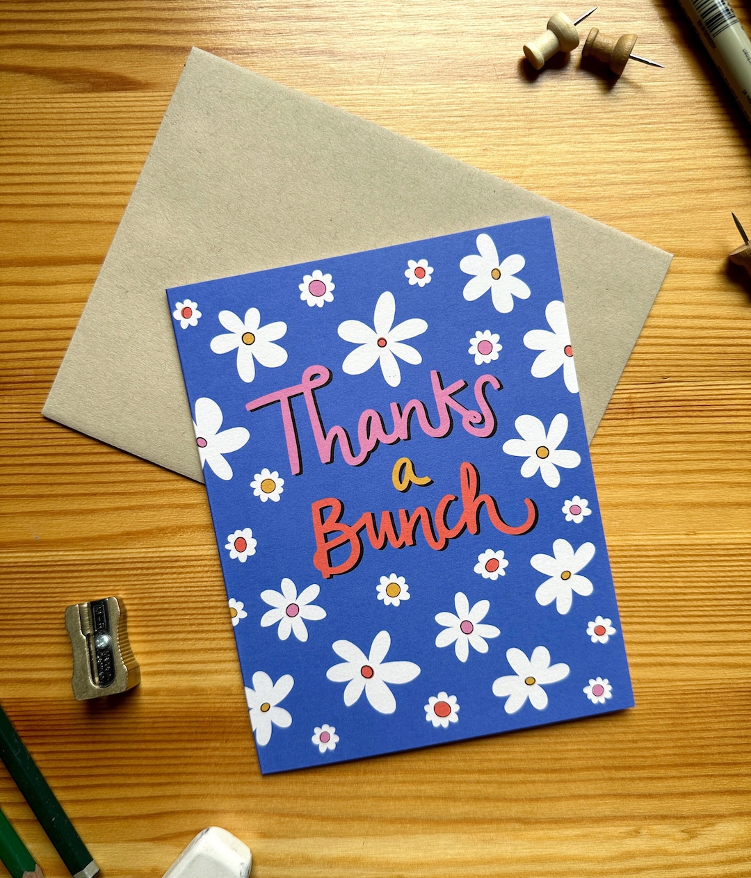 Thanks a Bunch Greeting Card // Thank You Card - Etsy