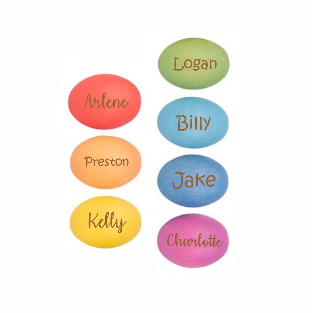 Colorful Easter Eggs, Personalized Wooden Egg, Custom Easter Basket ...
