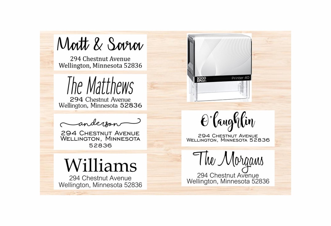 Custom Rectangle Self-inking Stamp, Return Address Stamp, Housewarming ...