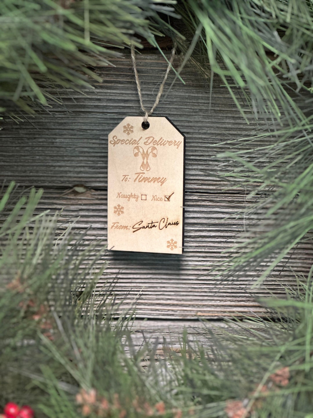 From Santa Tags, Tags for Gifts, Santa Claus Tag, Custom Christmas Gift ...