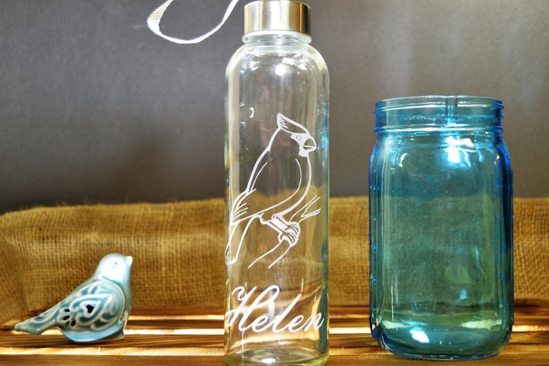 Cardinal Water Bottle With Personalized Name - Etsy