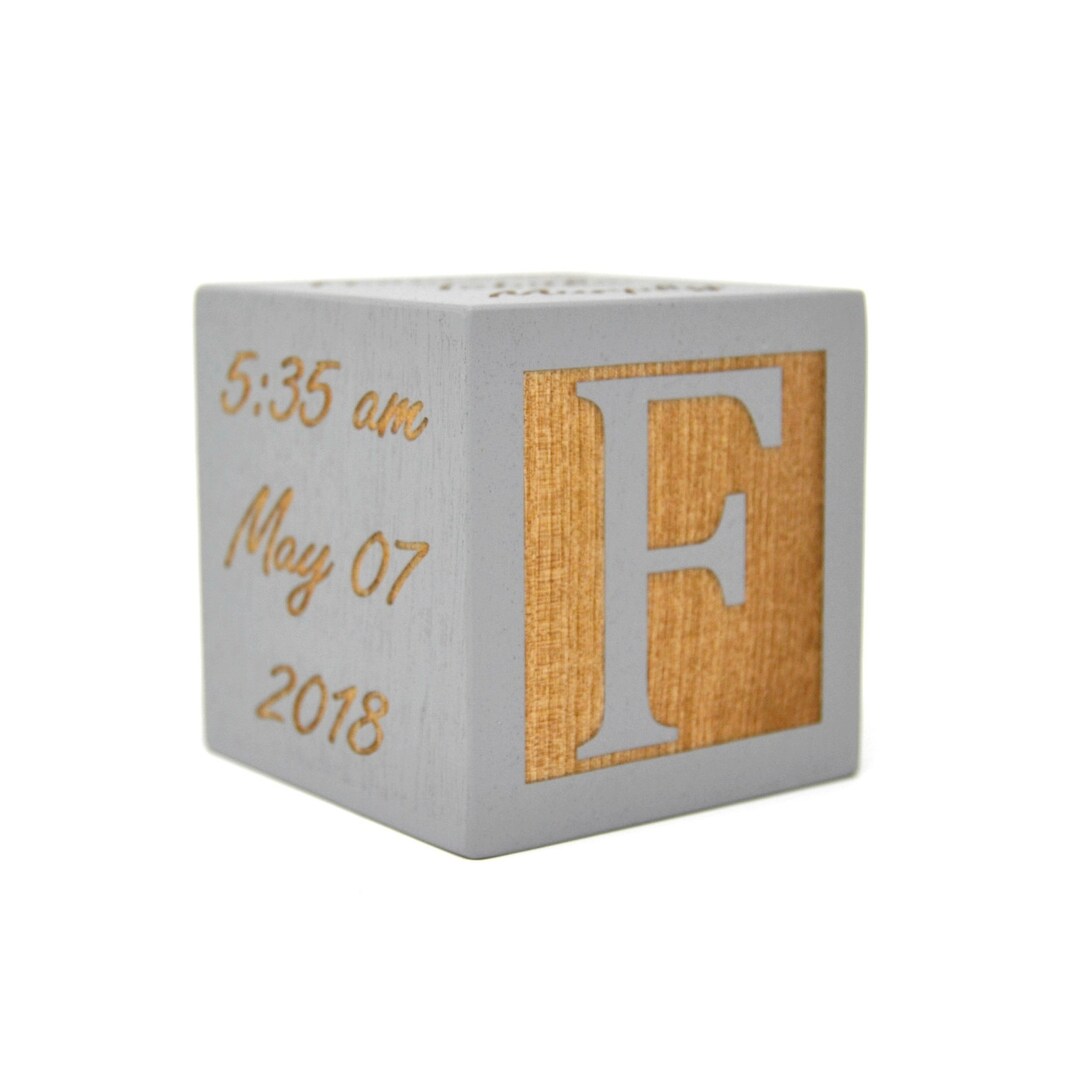 Personalized Baby Block Wooden Baby Block Unique Baby Gift Newborn Twin ...
