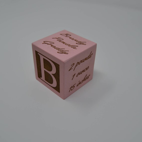 Personalized Baby Block / New Baby Gift / Newborn Baby Gift