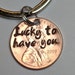 Penny Keychain - Personalized Engraved Penny - Anniversary Gift - Lucky ...