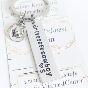 Drive Safe Cowboy Keychain, Western Gift, Gift for Men, Cowboy Hat ...