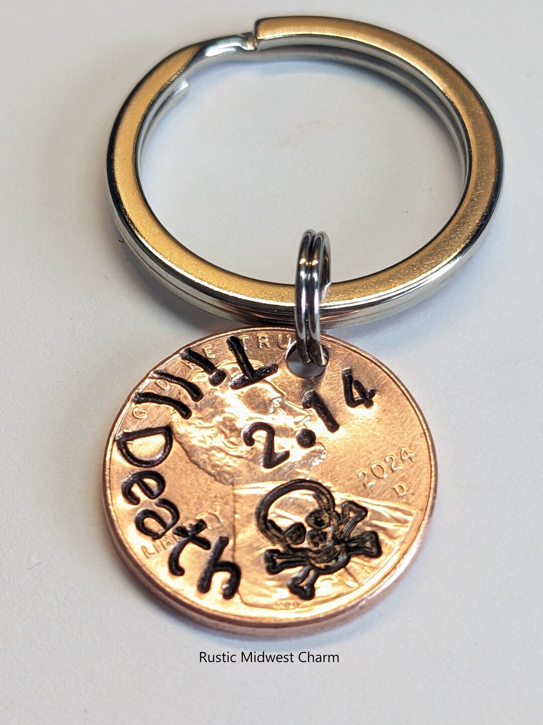 Custom-penny-keychain-7th-anniversary-lucky-gift-men-husband-boyfriend ...